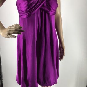 Cache | Dresses | Cache Satin Strapless Cocktail Dress Wp9 | Poshmark